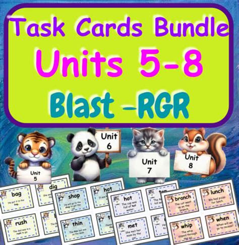 Task Cards For Blast Rgr Units 5 8task Cards Scoot Sor Phonics