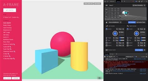 Emulator Not Working With Threejs And A Frame Samples · Issue 11