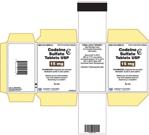 Codeine Sulfate Fda Prescribing Information Side Effects And Uses