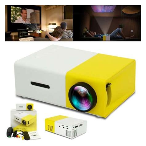 Mini LED Projector Yellow AndeeMart