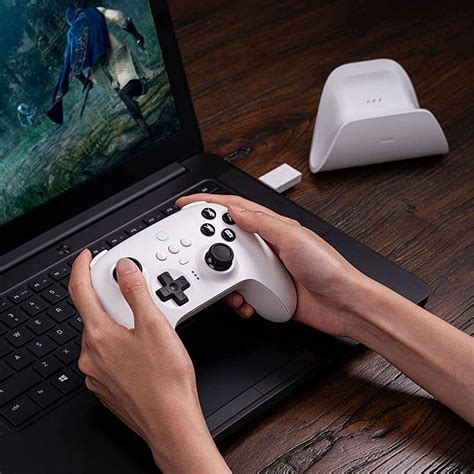 8bitdo Ultimate Bluetooth And 2 4g Controller With Charging Dock White The Pi Hut