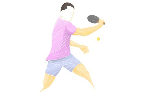 Stylized Player Table Tennis Ping Pong 1751517
