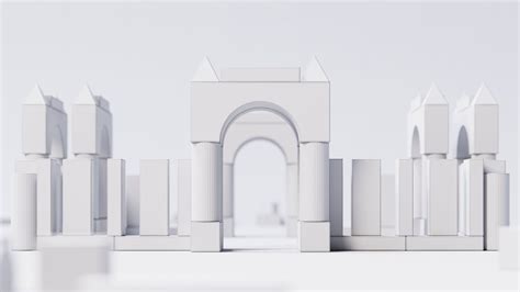 Wooden Blocks Toy Fortress 3d Model Cgtrader