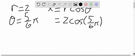 Solved Polar Coordinates To Rectangular Coordinates A Point Is Graphed