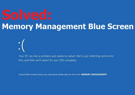 Memory Management Blue Screen Solved BSOD Now