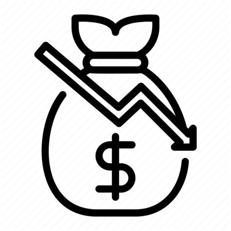Money Bag Deficit Budget Economic Crisis Cost Icon Download On