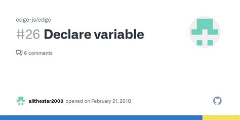 declare variable · issue 26 · edge js edge · github