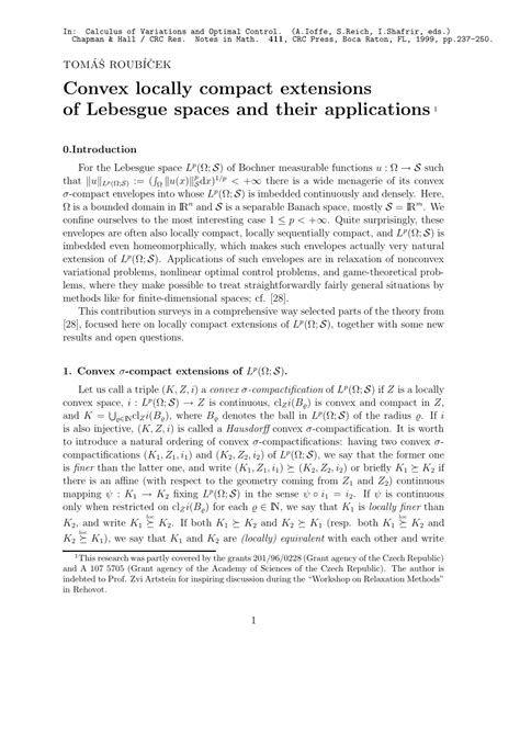 Pdf Convex Locally Compact Extensions Of Lebesgue Spaces And Their Applications