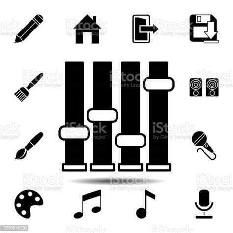 믹서 아이콘입니다 웹의 간단한 글리프 벡터 요소 Ui 및 Ux 웹 사이트 또는 모바일 응용 프로그램에 대한 설정 최소 아이콘