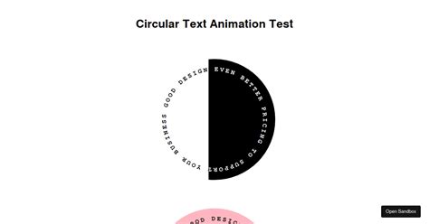 Testcircular Text Effect With Animation Codesandbox