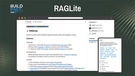 raglite efficient retrieval augmented generation framework build