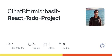Github Cihatbitirmisbasit React Todo Project