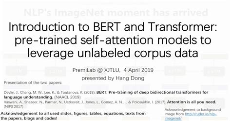Pdf Introduction To Bert And Transformer Pre Trained Self Attention