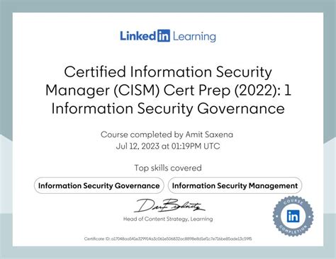 Amit Saxena On Linkedin Certificate Of Completion