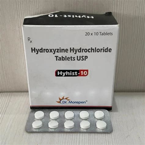 Hydroxyzine 10 Mg Tablet Hyhist 10 10 Tablets Per Stripe At ₹ 100