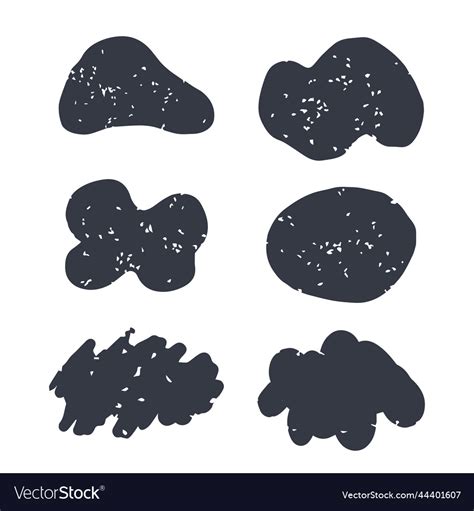 Set Trendy Aesthetic Blob Shapes Organic Abstract Vector Image