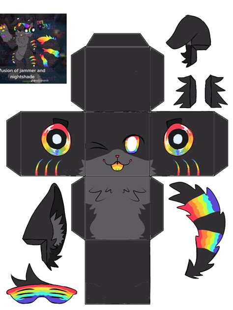 120 KAIJU PARADISE CUBES Ideas In 2025 Kaiju Paper Cube Cube Template