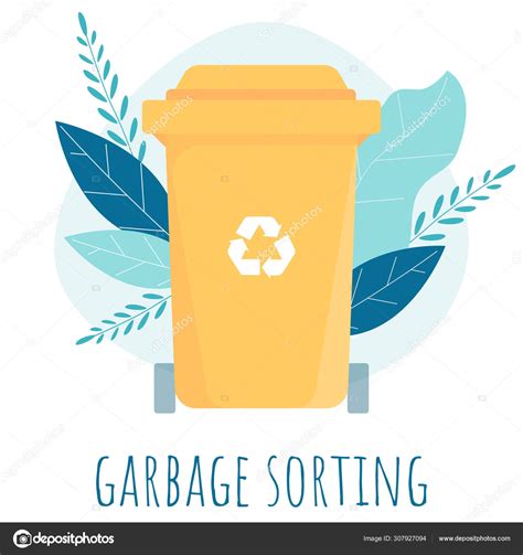 Garbage Sorting Vector Concept Flat Illustration Of Street And In