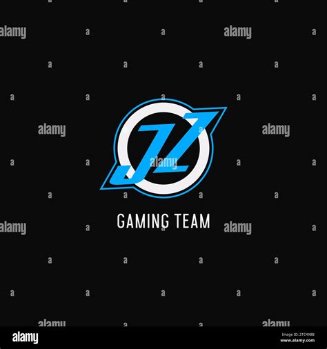 Initial Jz Logo Circle Line Creative Esport Team Logo Monogram Style Vector Graphic Stock