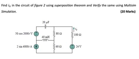 Solved Find Io In The Circuit Of Figure 2 Using