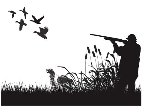 Duck Mural Waterfowl Hunting Wall Decal Playing Duck Hunter Image Png Download 1000745
