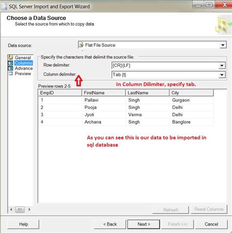 Importing Text File Data To Sql Server Table Msbi Guide