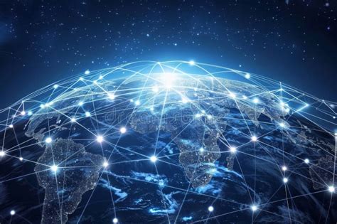 Global Digital Network Connection Concept Of Global Connectivity And