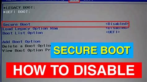 How To Fix Secure Boot Option Grayed Out In BIOS Disable Secure Boot UEFI Windows YouTube