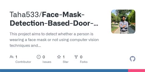 Github Taha533face Mask Detection Based Door Lock System This