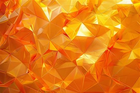 Premium Photo Orange Geometric Abstact Background Computer Graphic Polygon Banner Linkedin