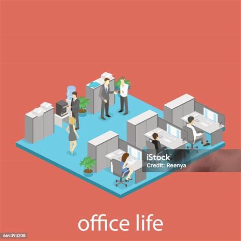 3 차원 Isometric 추상 사무실 바닥 인테리어 부서 개념 벡터 평면 3차원 형태에 대한 스톡 벡터 아트 및 기타 이미지 3차원 형태 가정의 방 건축물 Istock