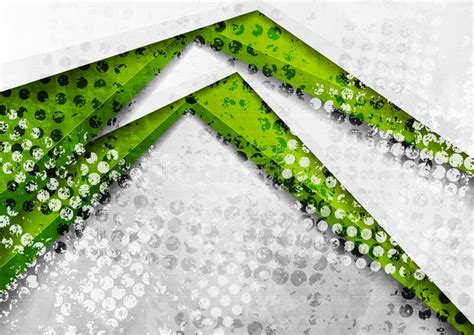 Grunge Abstract Tech Backgroud With 3d Geometric Shapes Stock Vector