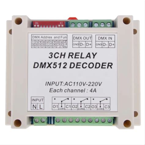 Dmx512 Decoder Led Controller 1pcs Ac110 220v 3ch Controller Rgb Led Strip Lights Dmx Relay 3