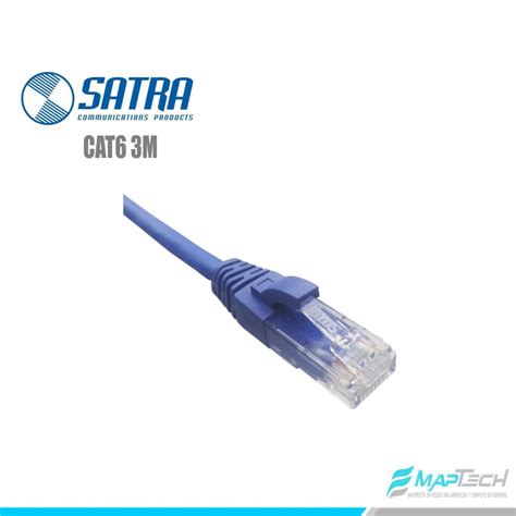 PATCH CORD CAT6 3 METROS AZUL SATRA Maptech Perú