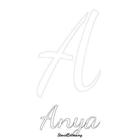 Anya Free Printable Name Stencils With 6 Unique Typography Styles And Lettering Bridges