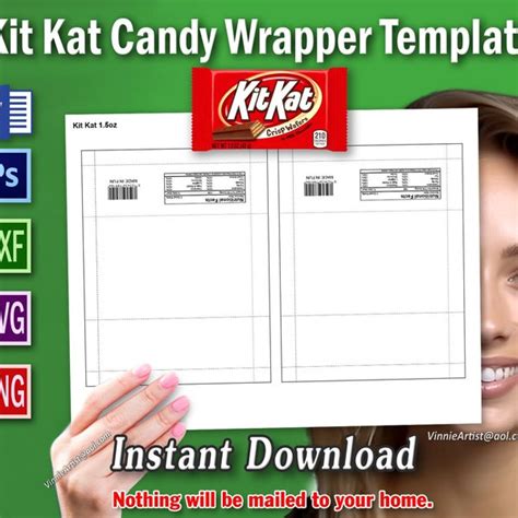 Kit Kat Blank Template Etsy Uk