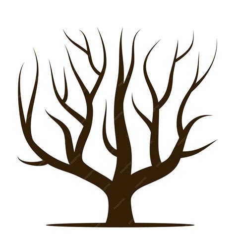Premium Vector Tree Without Leaves Vector Illustration Isolated On A White Background