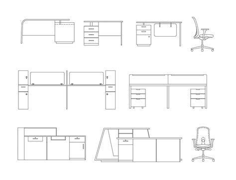 Office Furniture Cad Drawings