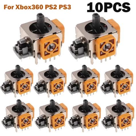 10x Controller Hall Effect Analog Stick Joystick Thumbstick For Ps2 Ps3