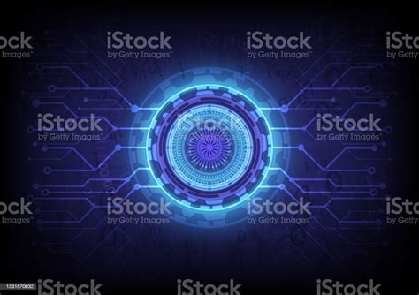 미래 공상 과학 빛나는 Hud 사용자 디지털 인포그래픽 프레임 추상 홀로그램 하이테크 배경 가상 현실 기술 전기 혁신 데이터 과학 공학 데이터 사이언스에 대한 스톡 벡터