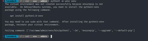Virtual Environment Python3 · Issue 3269 · Laradocklaradock · Github