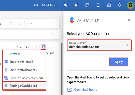 Outlook Add In Sign In And Grant Permissions Aodocs Knowledge Base