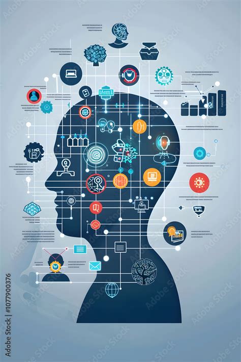 Conceptual Representation Of Interconnected Machine Learning Frameworks And Technologies Stock