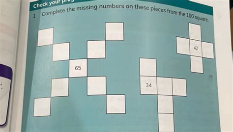 Check Your 1 Complete The Missing Numbers On StudyX