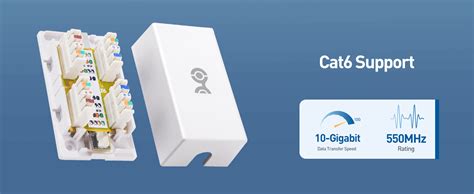 5 Pack Cat 6 Rj45 Junction Box