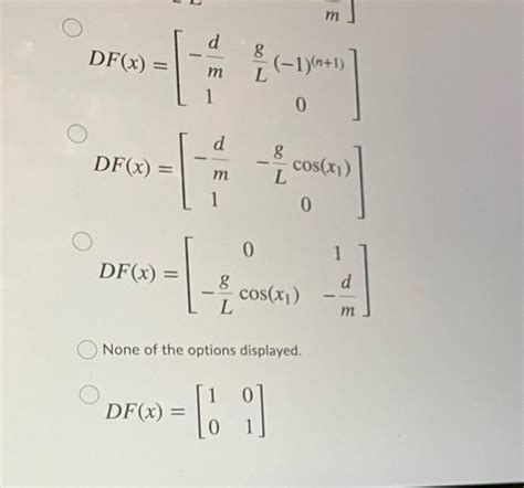 Solved 18 Points Find The Derivative Or Jacobian Matrix