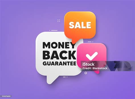 환불 보증 태그 프로모션 제안 기호 3d 버블 채팅 배너 벡터 가격에 대한 스톡 벡터 아트 및 기타 이미지 가격 고급 광고 Istock