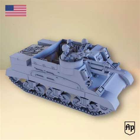 M7 Priest Late Andcrew Self Propelled Artillery Gun Ww2 28 Mm 20 Mm 15 Mm