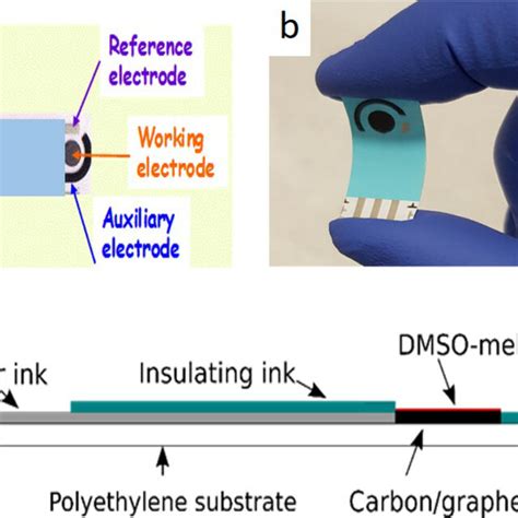 A Top View Of Electrode B Optical Image Of The Flexible Sensor C Download Scientific