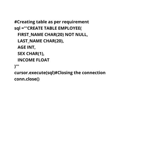 Python My Sql Create Table Pdf